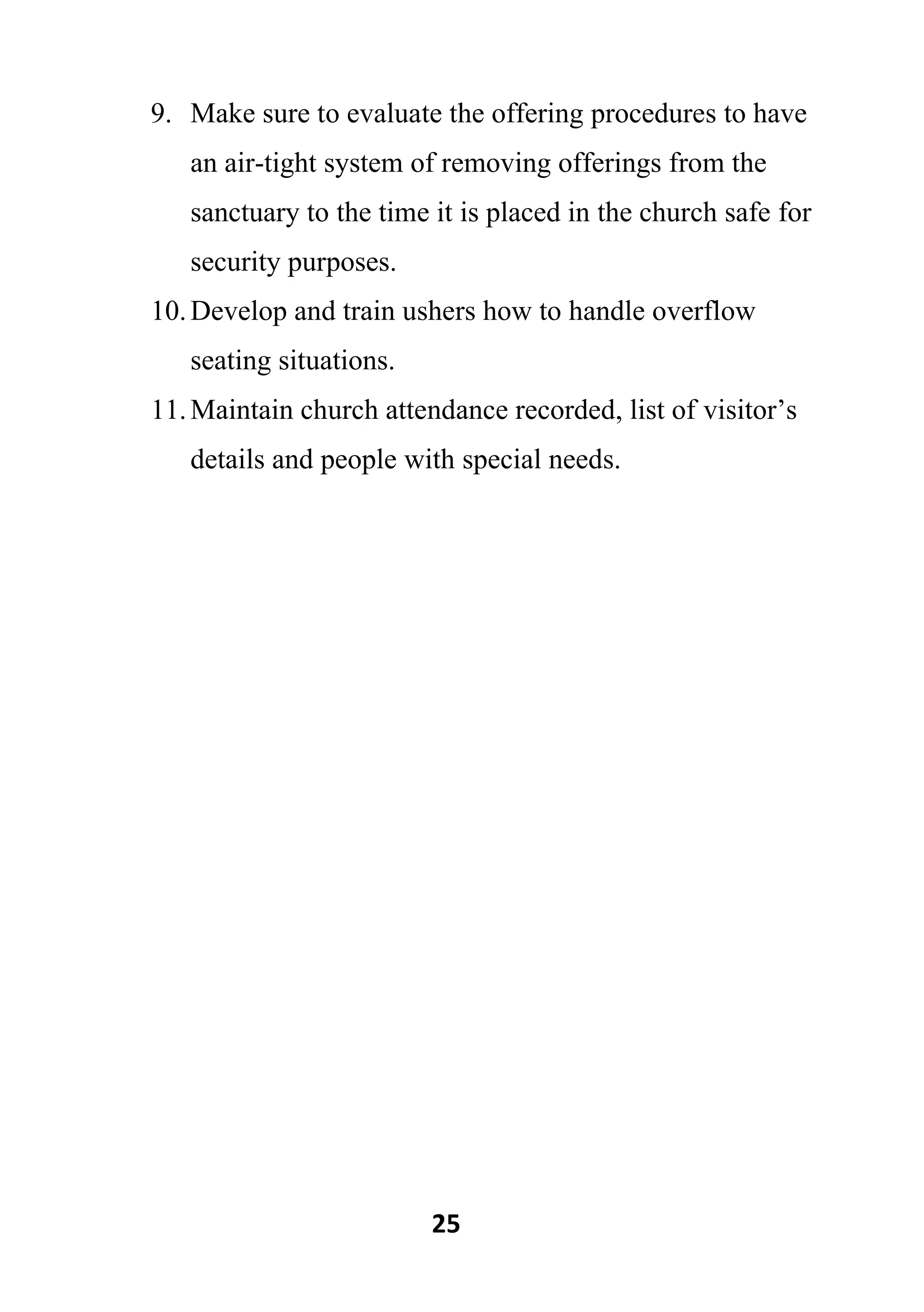 THE ART OF EFFECTIVE CHURCH USHERING TRAINING MANUAL | PDF