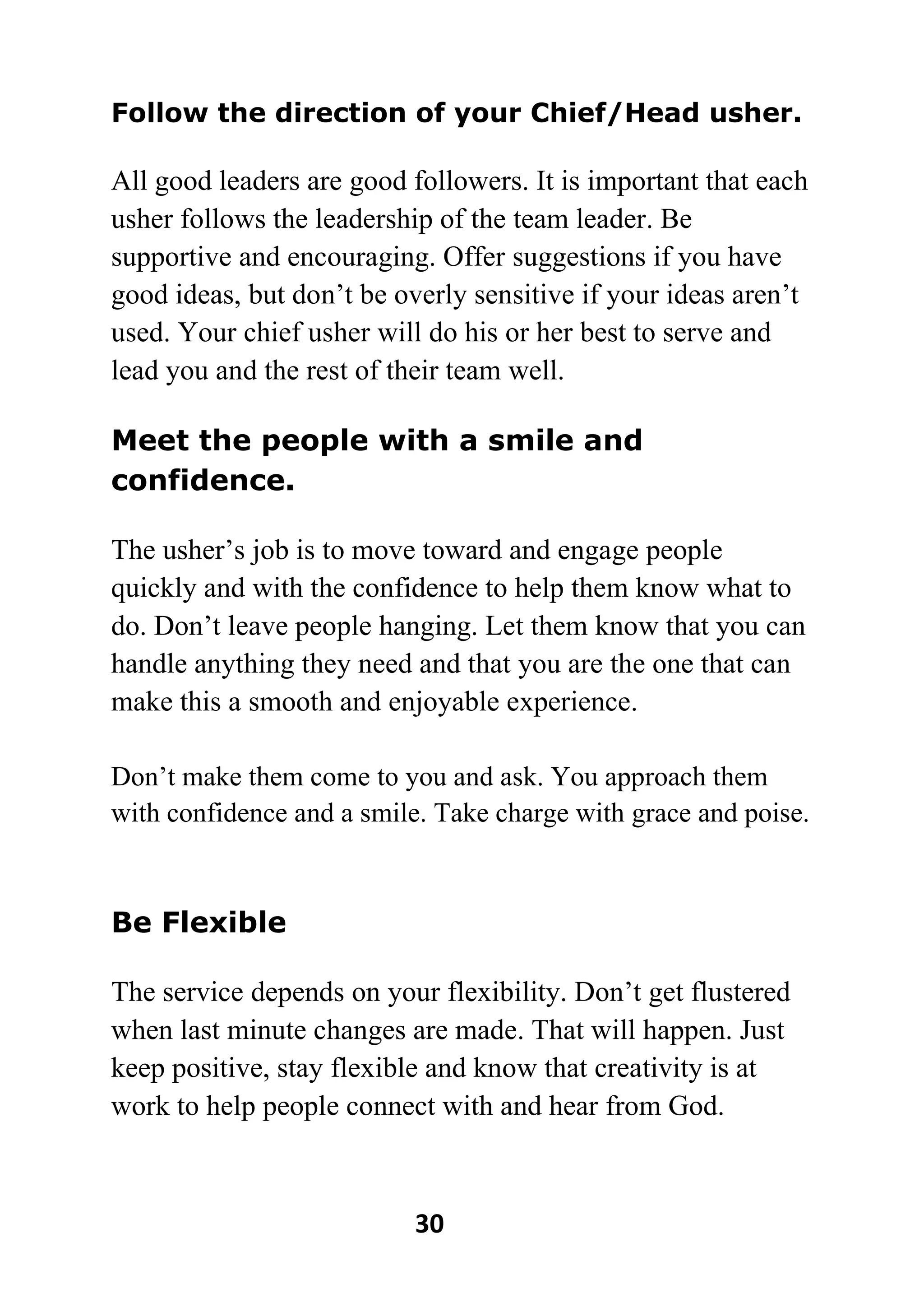 THE ART OF EFFECTIVE CHURCH USHERING TRAINING MANUAL | PDF