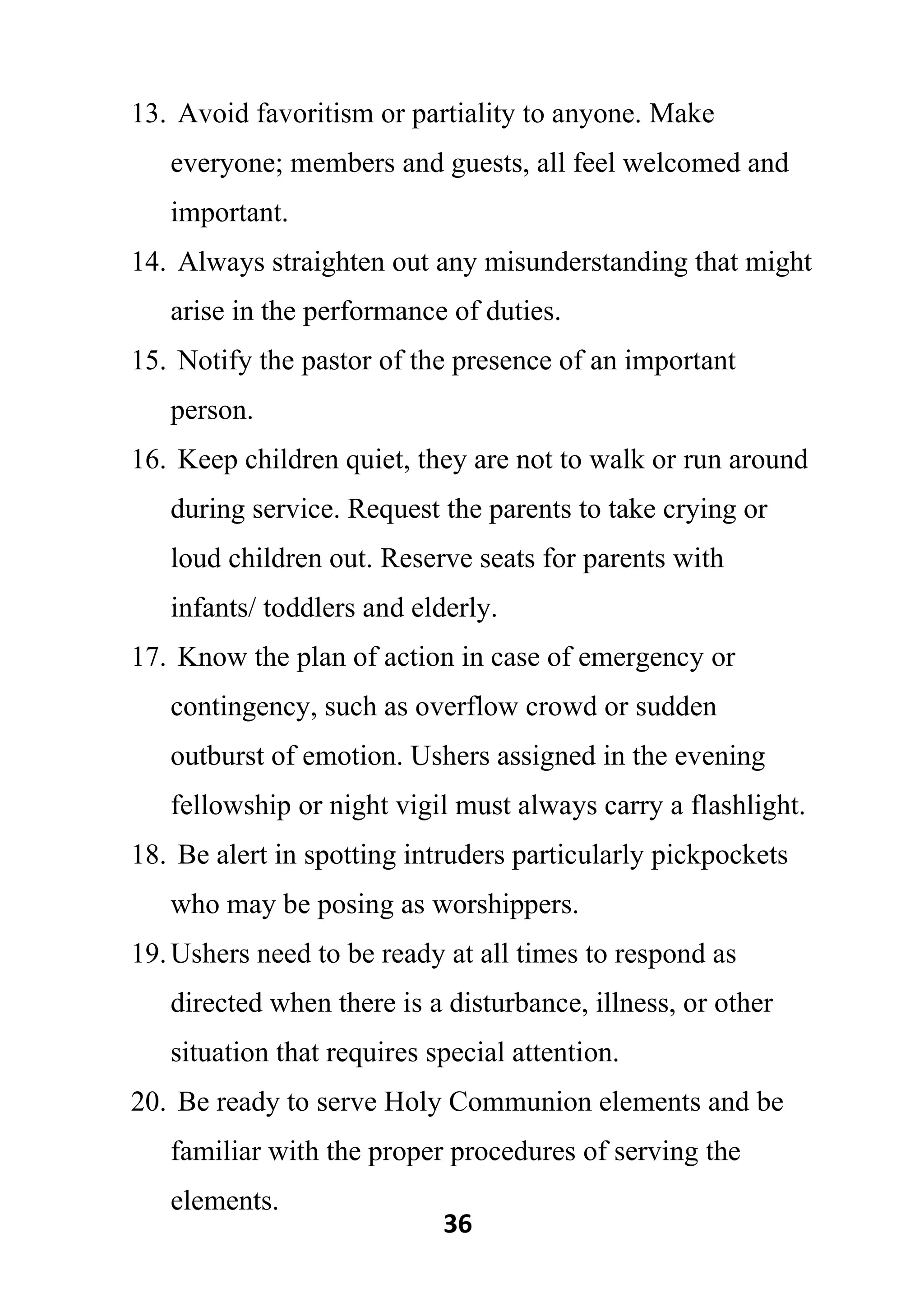 THE ART OF EFFECTIVE CHURCH USHERING TRAINING MANUAL | PDF