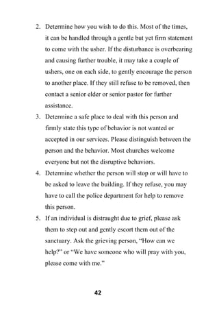 THE ART OF EFFECTIVE CHURCH USHERING TRAINING MANUAL | PDF