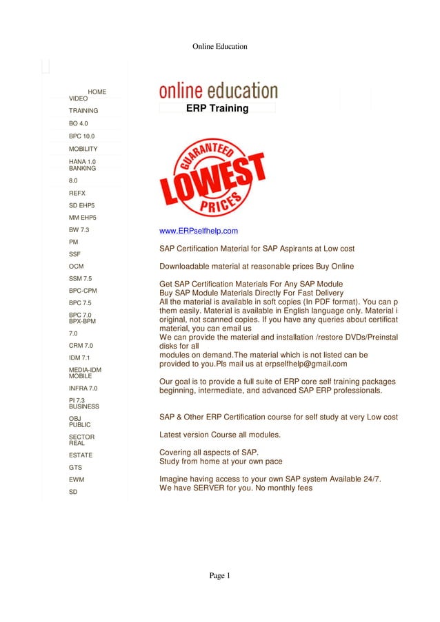 SAP PLM Certification Material | PDF