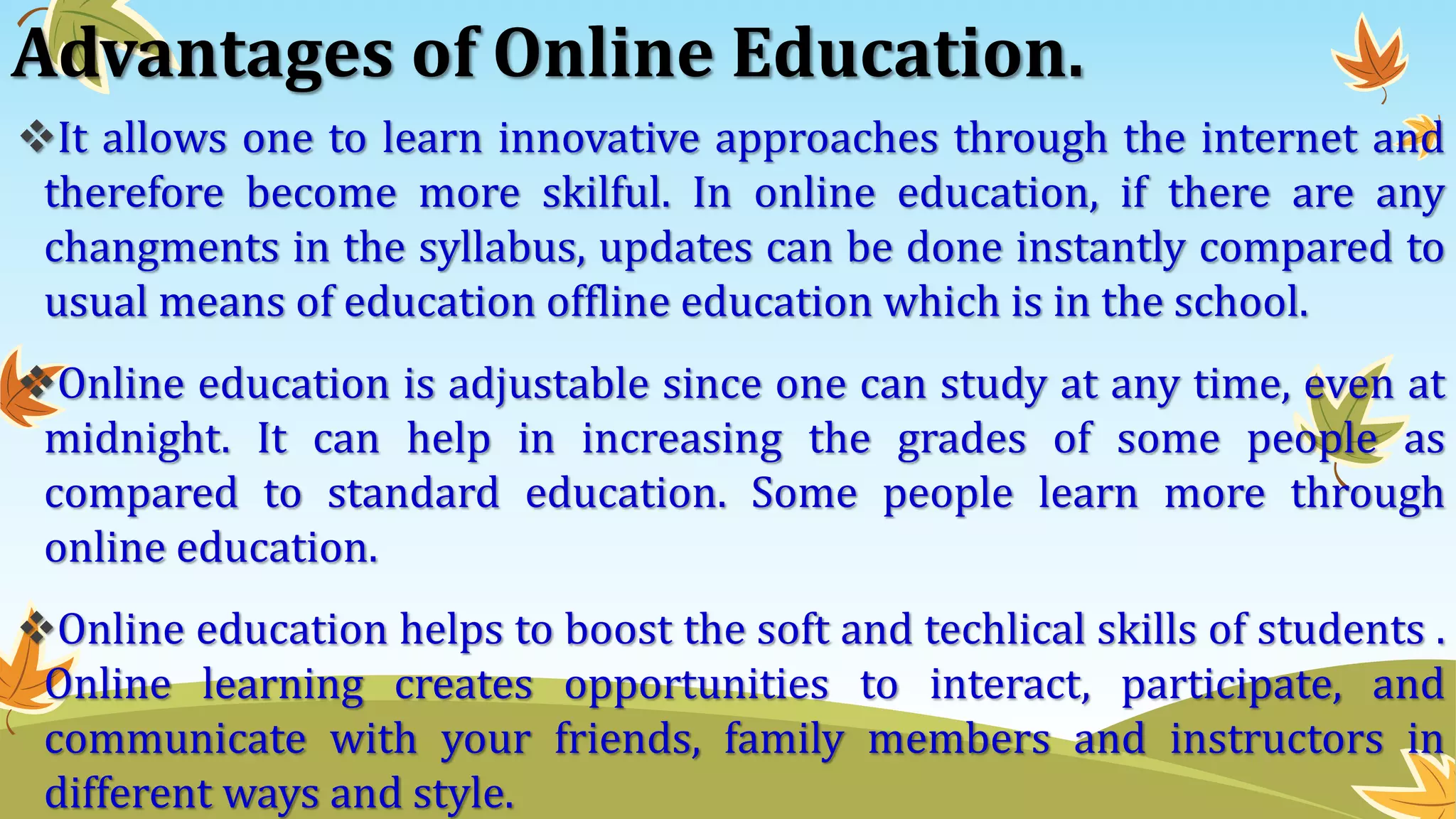 Online education PPT | PPTX