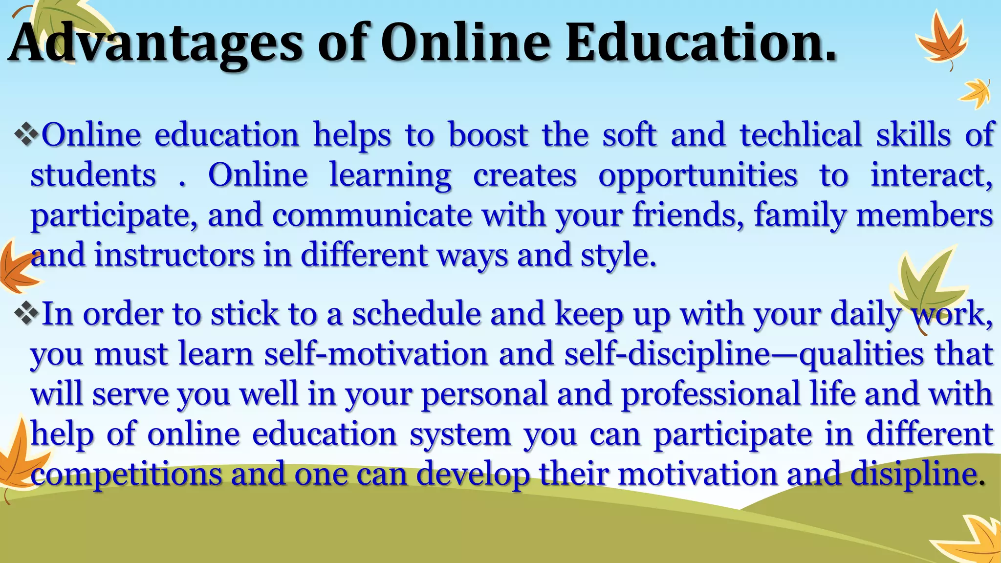 Online education PPT | PPTX