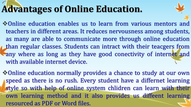 Online education PPT | PPTX