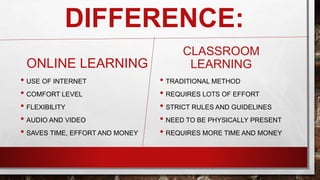 Online education vs classroom teaching | PPTX
