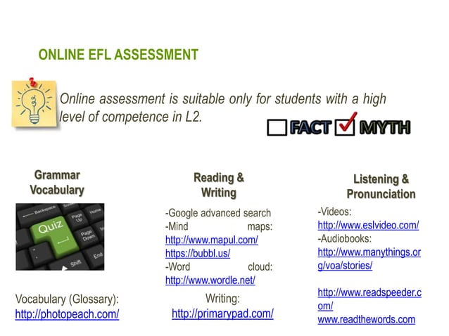 Online efl assessment | PPT