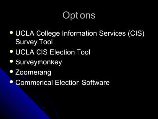 Online election tools | PPT