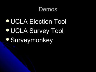 Online election tools | PPT