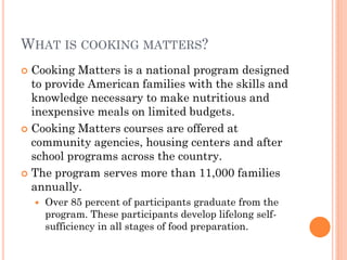 Cooking Matters in Rochester, N.Y. | PPT