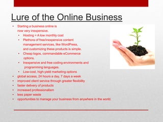 Online entrepreneurship 2(1) final | PPTX