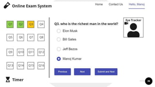 Online Exam Cheating Detection | PPTX