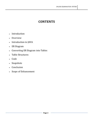 Online Examination Java Projectreport.docx