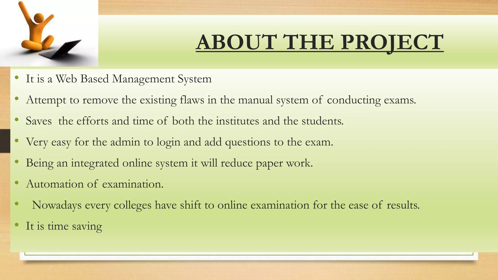Online examination ppt | PPTX