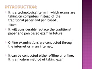 Online examination system | PPT