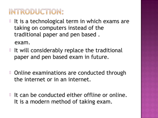 Online examination system | PPT