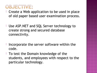 Online examination system | PPT