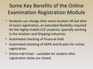 Online examination registration process for CCE students | PPT