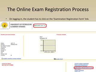Online examination registration process for CCE students | PPT