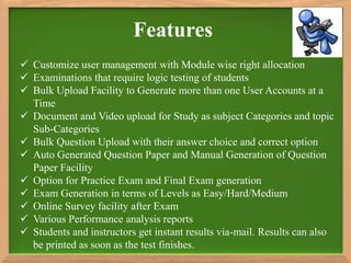 Online examination software eduexam | PPT