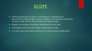 Online examination system | PPTX