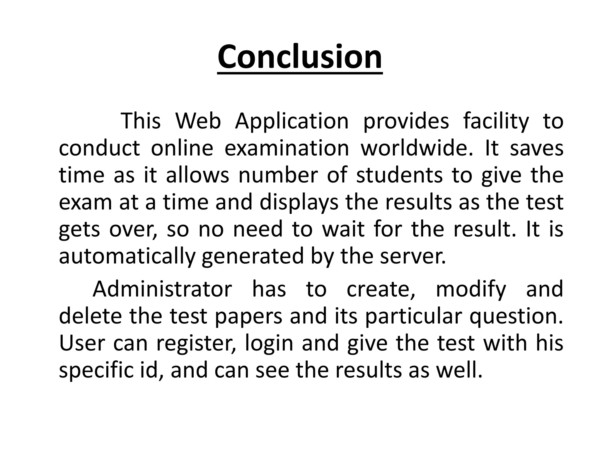 Online examination system | PPTX