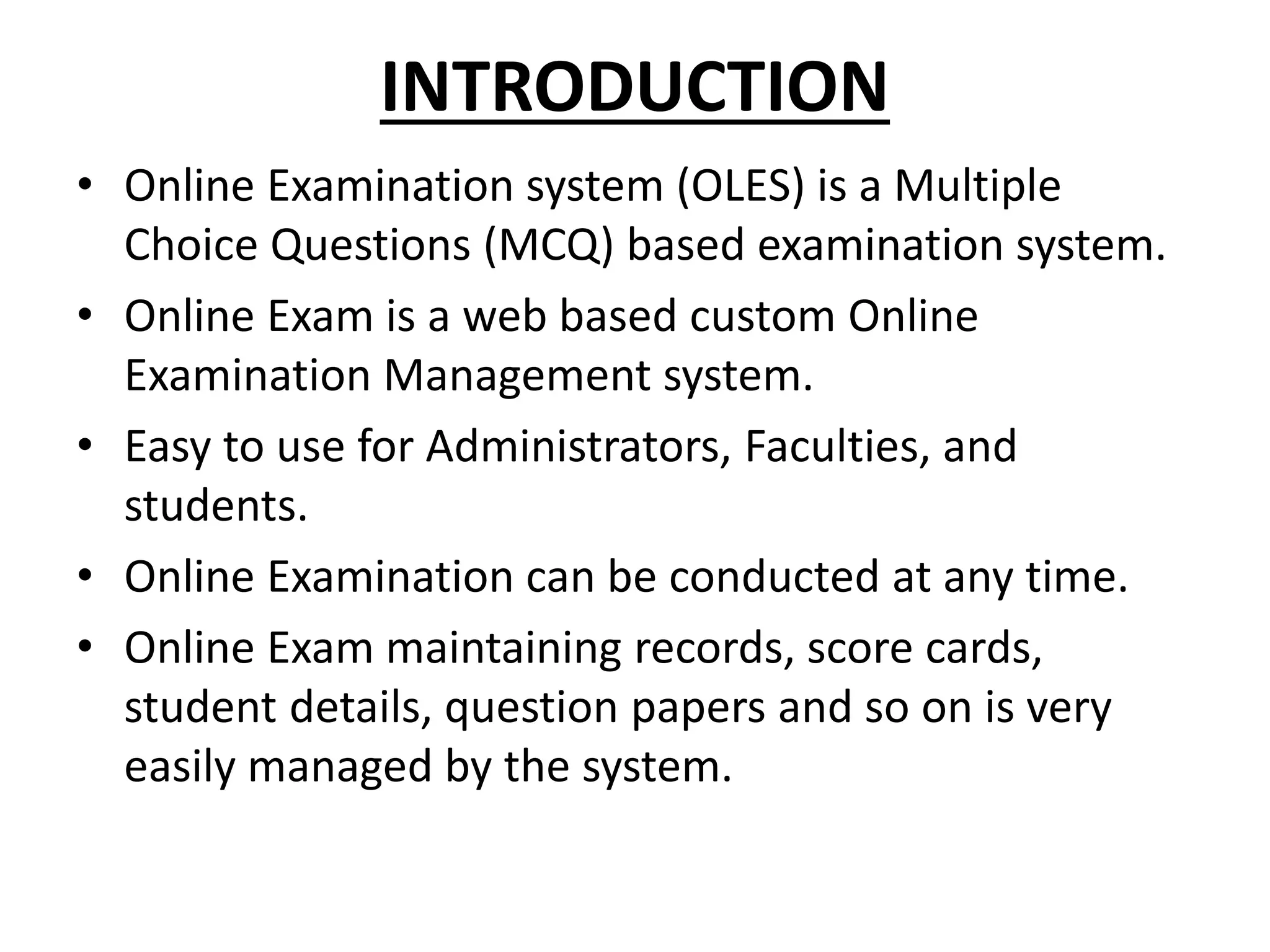 Online examination system | PPTX