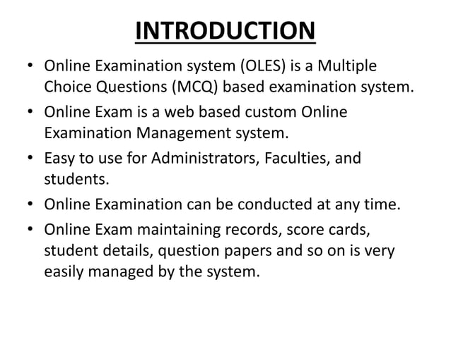 Online examination system | PPTX