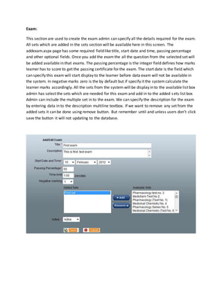 Online examination system | DOCX