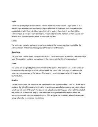 Online examination system | DOCX