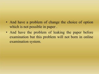 Online examination system | PPTX