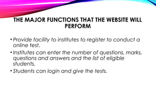 Online exam system | PPT