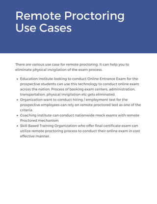 Online Examination System with remote proctoring | PDF