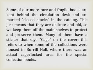 Tales from the Cage: Funk Library Closed Stacks | PPT