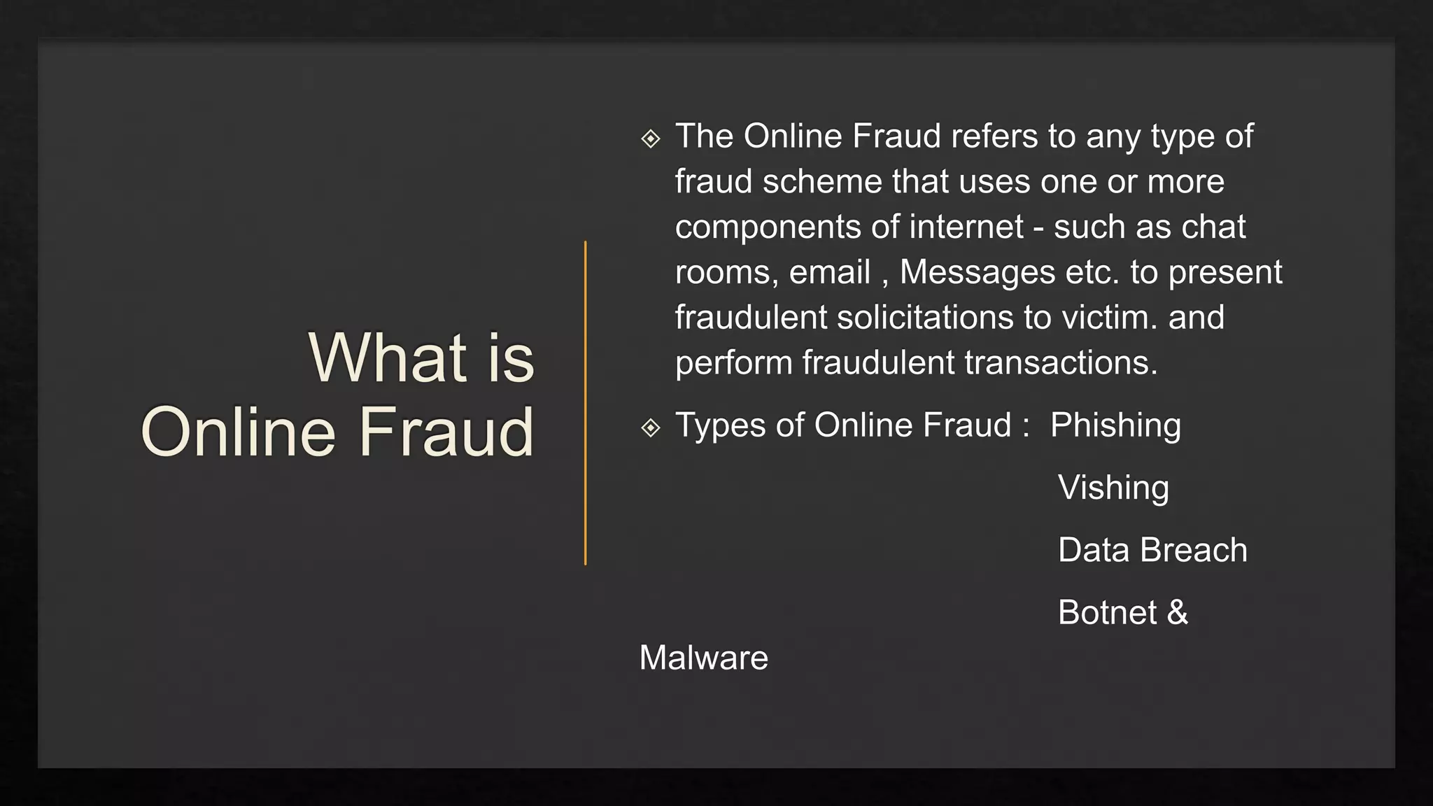 Online Financial Fraud | PPTX