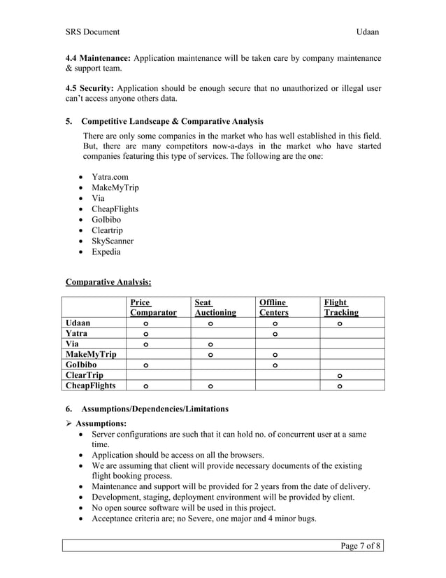 Online flight booking srs document | PDF | Air Travel | Travel Type