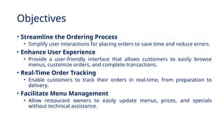 Online Food Ordering System Project Presentation | PPTX