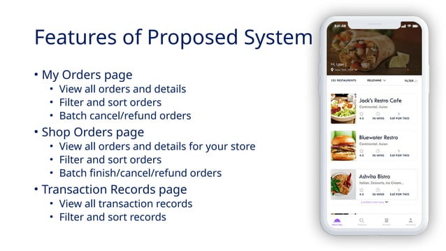 Online Food Ordering System Project Presentation | PPTX