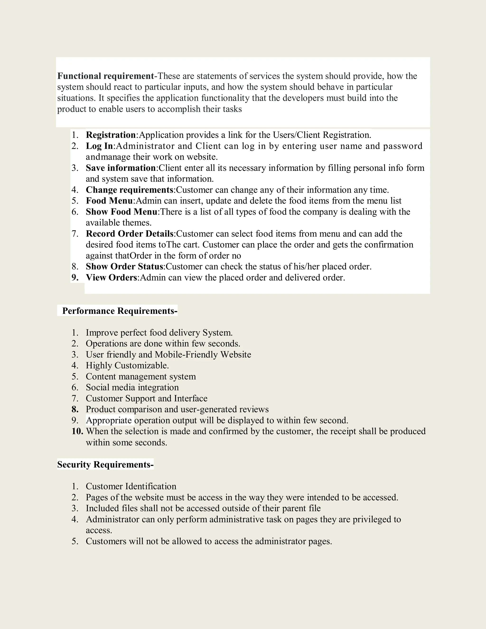 Online food ordering system project report.pdf