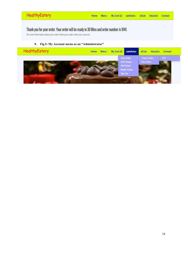 ONLINE FOOD ORDER SYSTEM PROJECT REPORT.pdf | Programming Languages | Computing