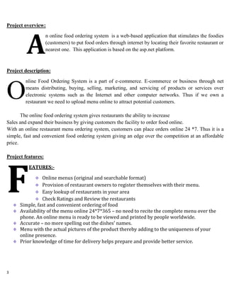 Online food project | PDF