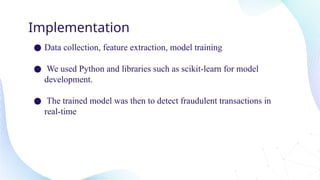 Online Payment fraud Detection Final Project | PPTX