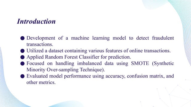 Online Payment Fraud Detection Final Project Pptx Technology Industry Industries