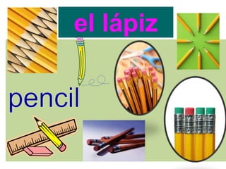 Online free spanish los utiles escolares | PPTX