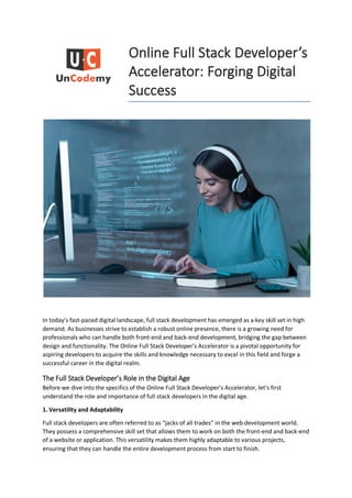 online full stack developer.pdf | Web Development | Internet