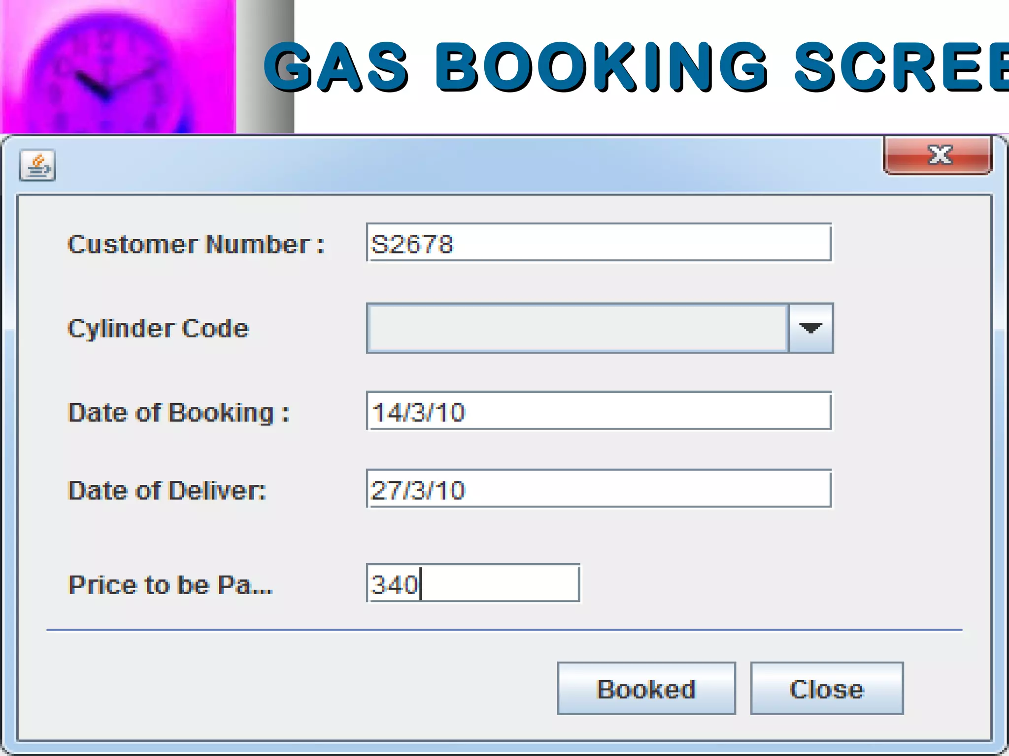 Online gas booking project in java | PPT