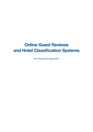UNWTO Report: Online guest reviews and hotel classification sytems | PDF