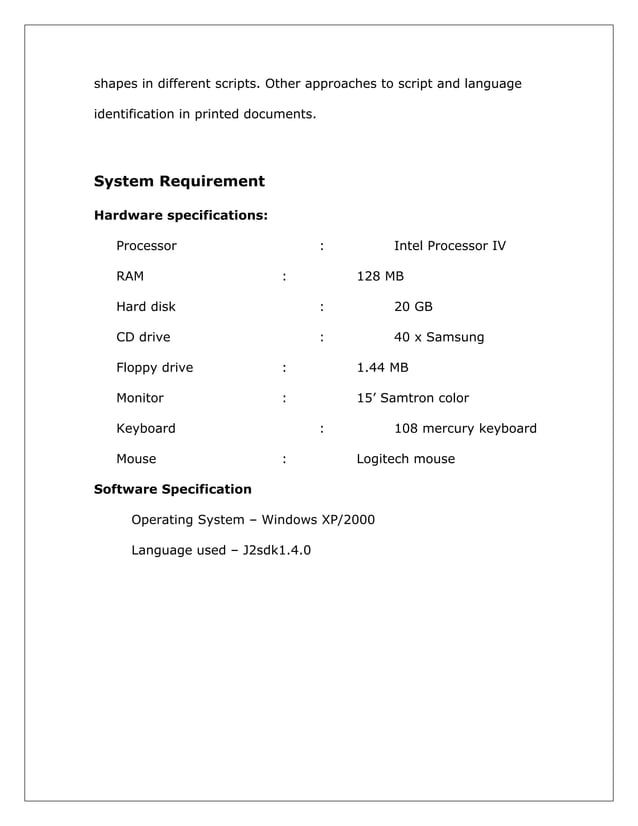 Online handwritten script recognition (synopsis) | DOC | Desktop ...