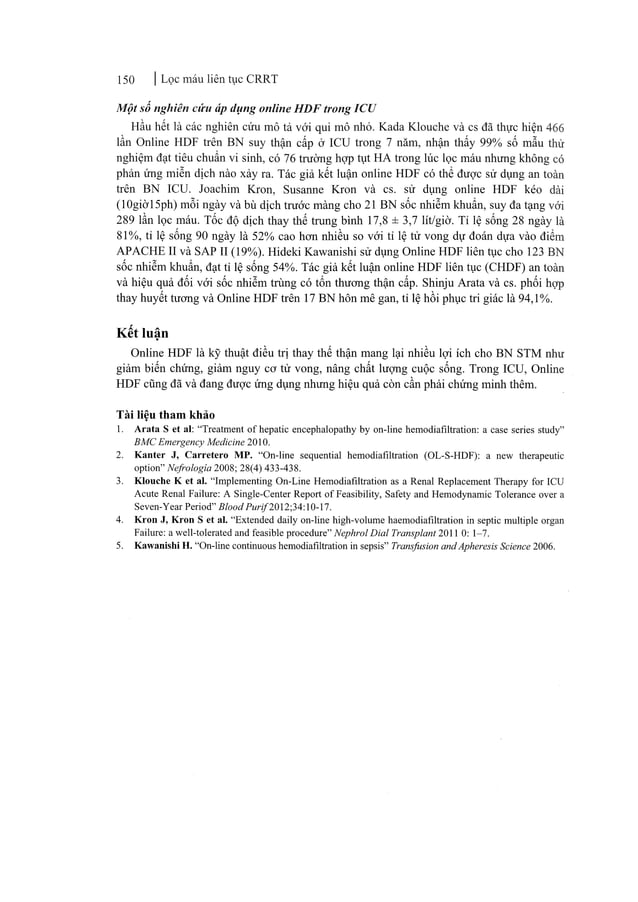 ONLINE HDF TRONG ĐIỀU TRỊ THAY THẾ THẬN | PDF