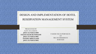 online hotel reservation management system.pptx | Hospitality Industry ...