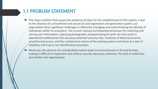 ONLINE ID CARD REGISTRATION AND GENARATION SYSTEM.pptx